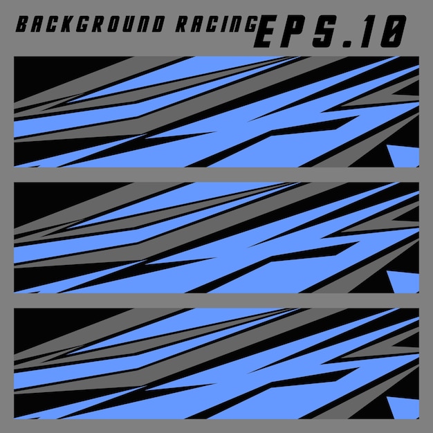 Vibrant abstract racing stripes in shades of blue and gray | Jiffy Designs