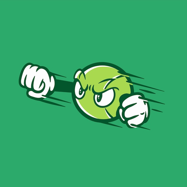 Fierce Tennis Ball Charging Ahead with Determination | Jiffy Designs