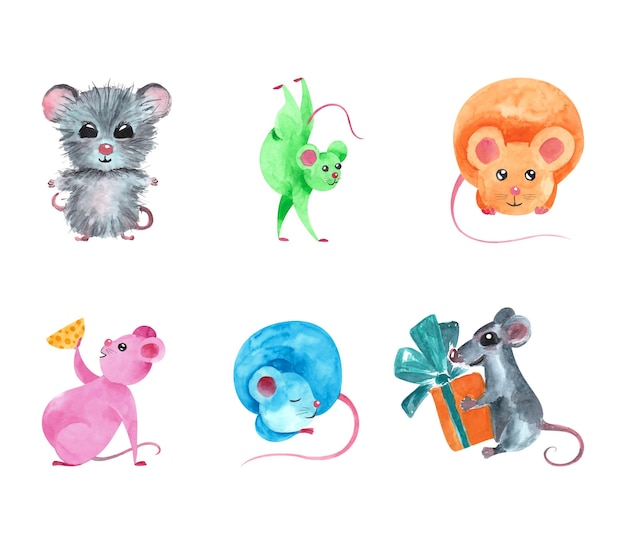 Vibrant Collection of Whimsical Mouse-Inspired Illustrations | Jiffy ...