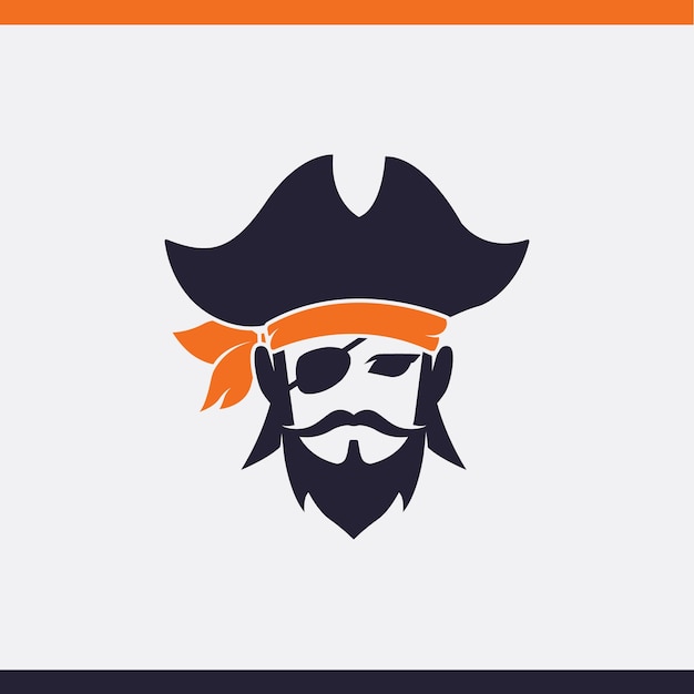 Pirate Captain with Eyepatch and Beard Graphic Illustration | Jiffy Designs