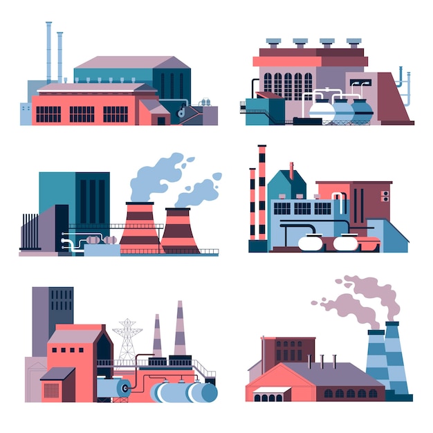 Vibrant Collection of Diverse Industrial Facilities and Factories ...