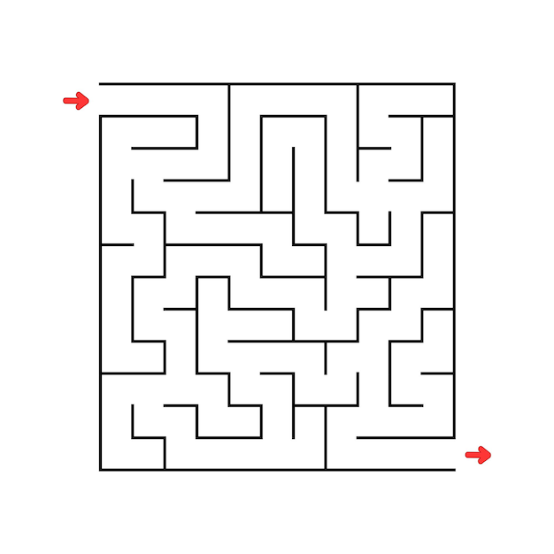 Intricate Geometric Maze with Directional Arrows | Jiffy Designs