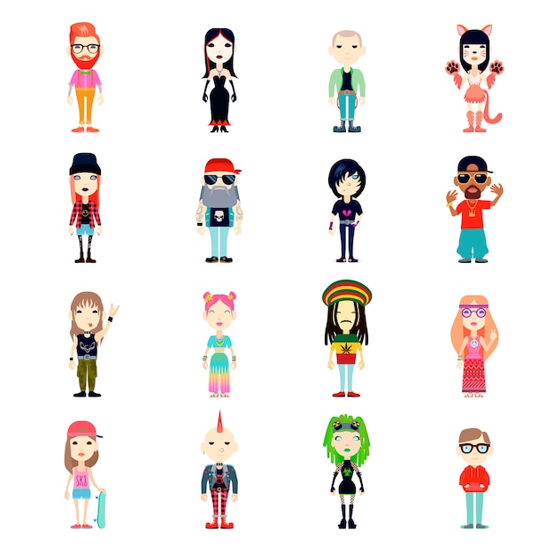 Diverse Collection of Stylized Character Illustrations | Jiffy Designs