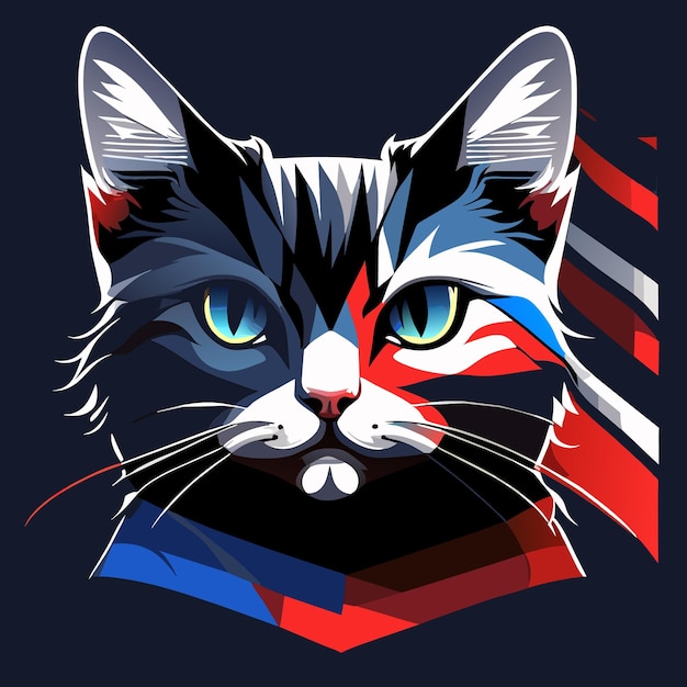 Captivating Feline Portrait with Vibrant Stripes | Jiffy Designs