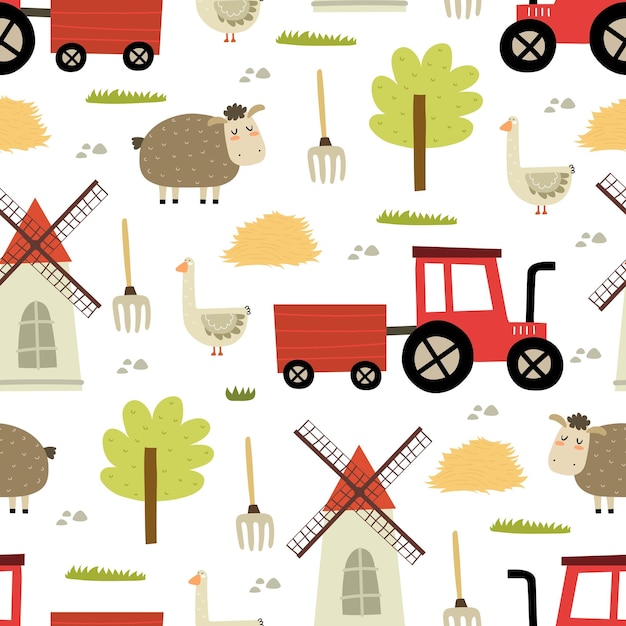 Charming Farmyard Motifs: A Vibrant Collection of Rustic Icons | Jiffy ...