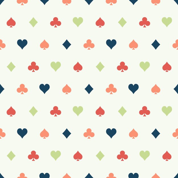 Vibrant Playing Card Suit Pattern | Jiffy Designs