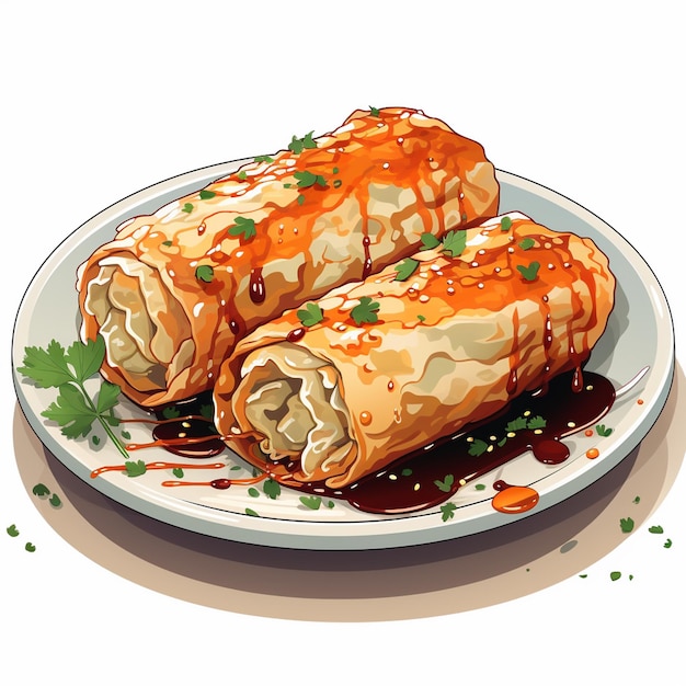 Savory Stuffed Pancake Rolls with Vibrant Toppings | Jiffy Designs