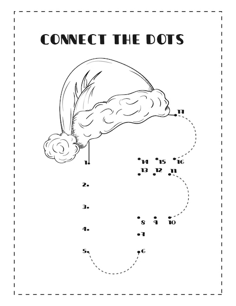 Whimsical Dot-to-Dot Illustration of a Cozy Winter Hat | Jiffy Designs