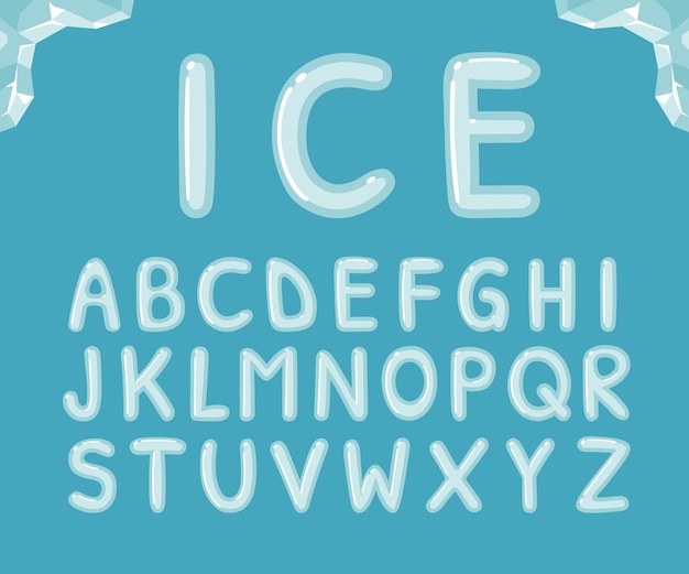 Icy Alphabet Letters in Shades of Turquoise and White | Jiffy Designs