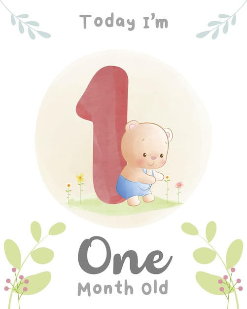 Adorable Baby Celebrates One Month Milestone with Nature Motifs | Jiffy ...