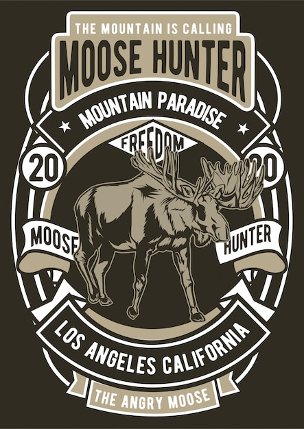 Majestic Moose in Mountain Paradise, Emblem of Freedom | Jiffy Designs