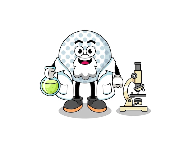 Cheerful Golf Ball Scientist Experiments with Lab Equipment | Jiffy Designs