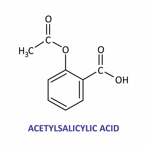 Illustration Of The Structural Formula Of Acetylsalicylic Acid | Jiffy ...