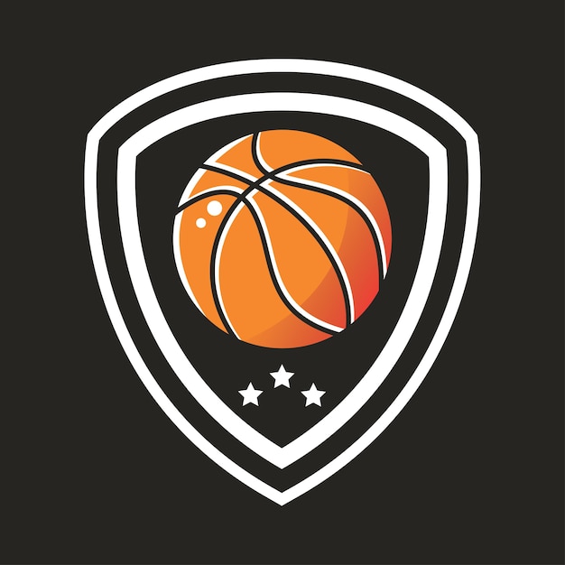 Sleek Basketball Shield with Bold Emblem | Jiffy Designs