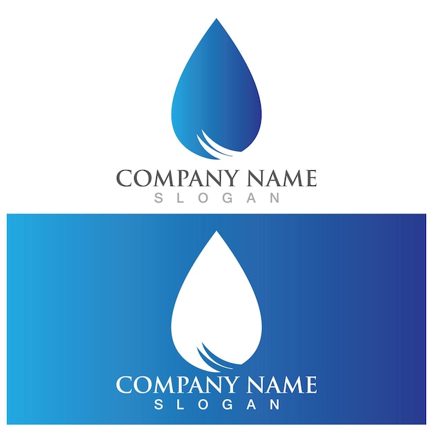 Elegant Blue Water Droplet Logo Design | Jiffy Designs