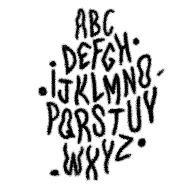 Graffiti-Inspired Handwritten Alphabet with Expressive Strokes | Jiffy ...