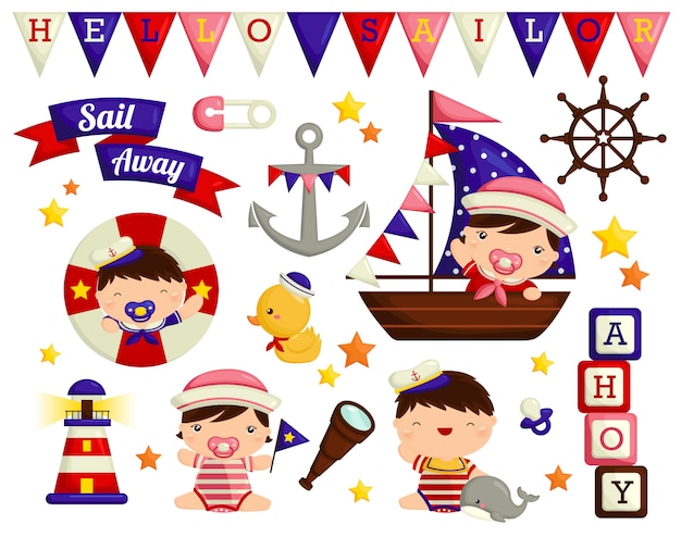 Vibrant Nautical Adventure Illustrations with Sailing Children ...