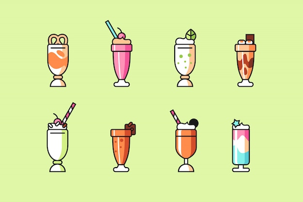 Vibrant Collection of Delectable Milkshake Illustrations | Jiffy Designs