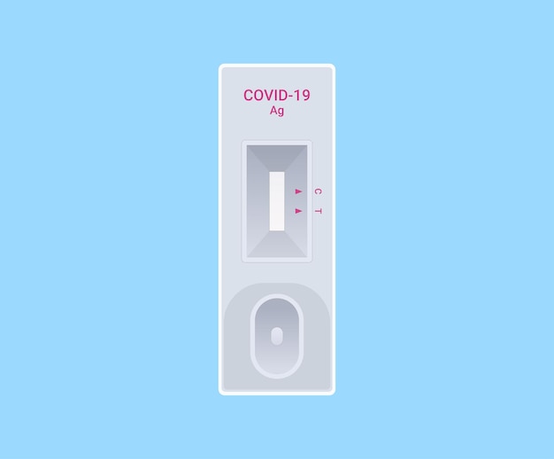 Sleek COVID-19 Rapid Test Kit on Light Blue Background | Jiffy Designs