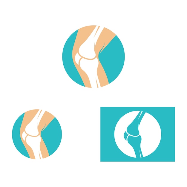 Vibrant Knee Joint Icons for Medical and Healthcare Applications ...