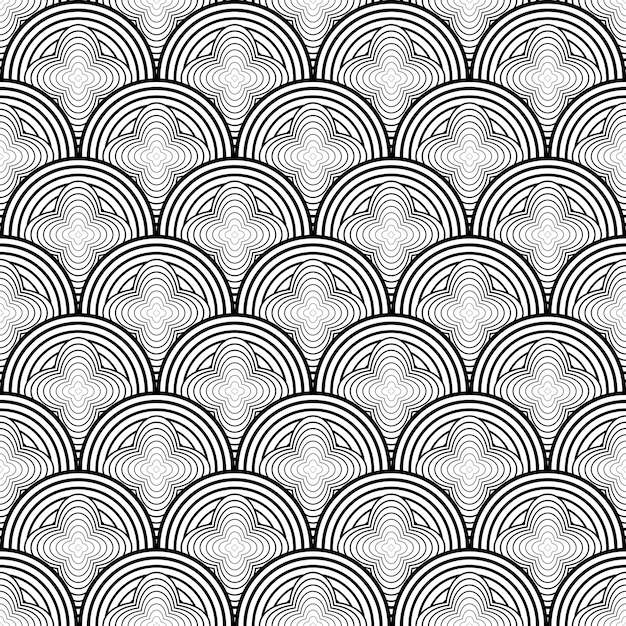 Mesmerizing Monochrome Circular Waves Pattern | Jiffy Designs