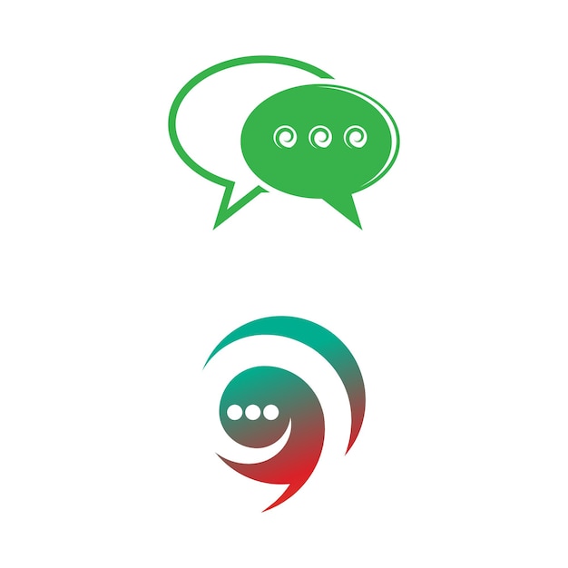 Vibrant Chat Bubbles with Spiraling Shapes and Curves | Jiffy Designs