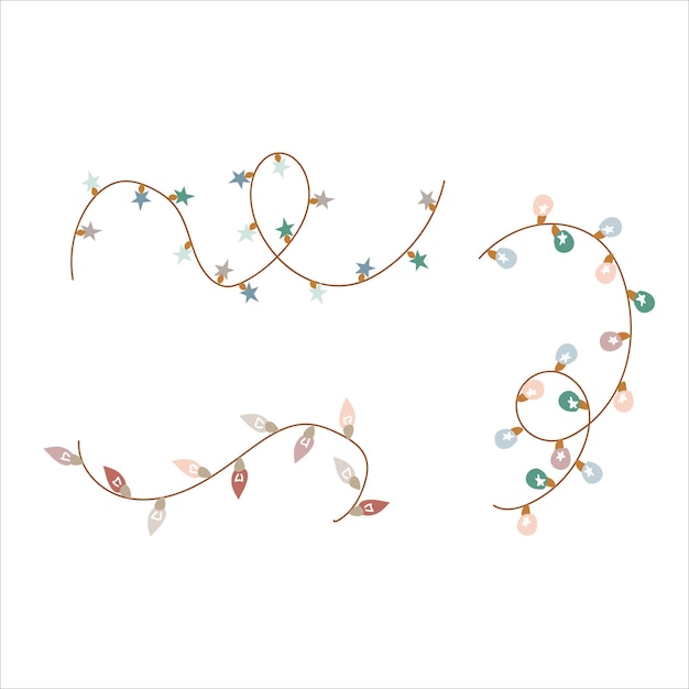 Whimsical String of Colorful Twinkling Lights and Ornaments | Jiffy Designs