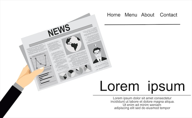 Informative Newspaper with Global News and Data Visualizations | Jiffy ...