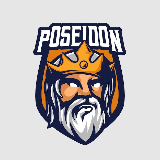 Majestic Poseidon: Ruler of the Seas Emblem | Jiffy Designs