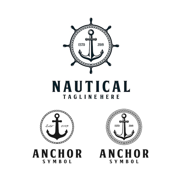 Iconic Nautical Anchor Design with Ship's Wheel | Jiffy Designs