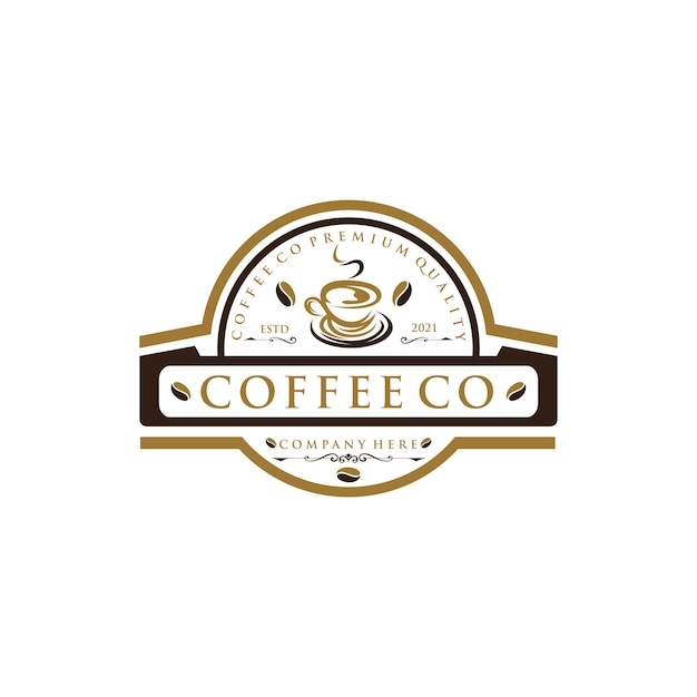 Elegant Coffee Co. Logo with Aromatic Coffee Beans | Jiffy Designs