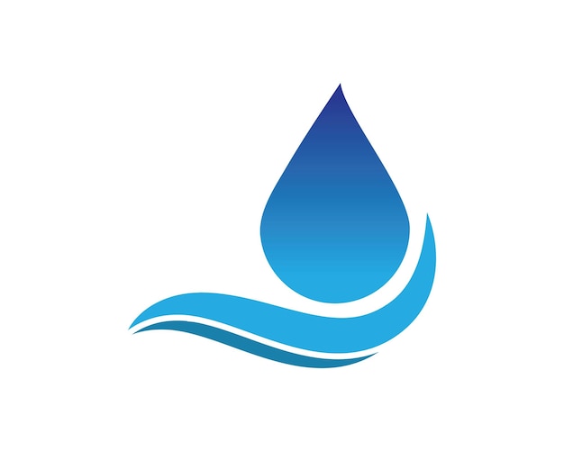 Stylized Blue Water Droplet with Wave Emblem | Jiffy Designs