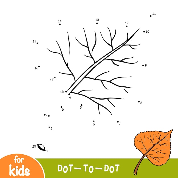 Dot-to-Dot Tree Branch Educational Illustration for Kids | Jiffy Designs