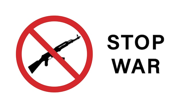 Powerful Anti-War Signage: Assault Rifle Prohibition Symbol | Jiffy Designs
