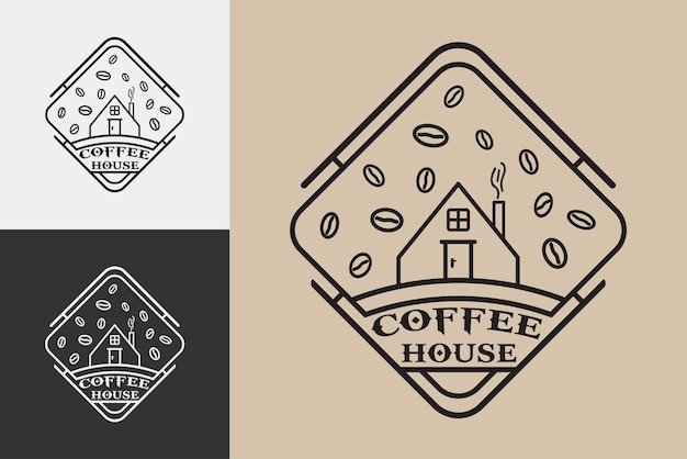 Cozy Coffee House Emblem with Roasted Bean Accents | Jiffy Designs