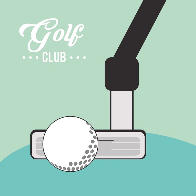 Elegant Golf Club Emblem with Ball and Club | Jiffy Designs