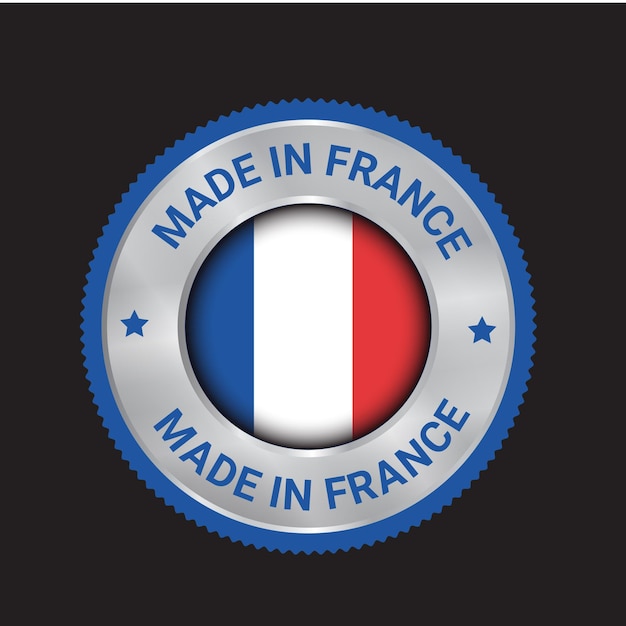 Vibrant French Flag Emblem with Elegant Typography | Jiffy Designs