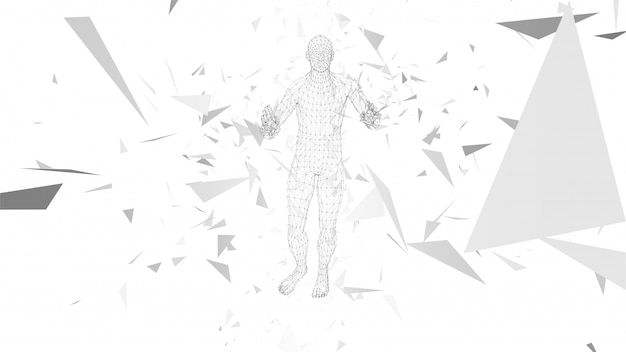 Shattered Silhouette: A Geometric Exploration of the Human Form | Jiffy ...