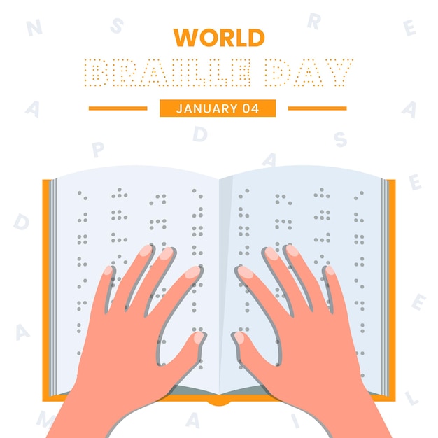 Hands Reading Braille Calendar on World Braille Day | Jiffy Designs