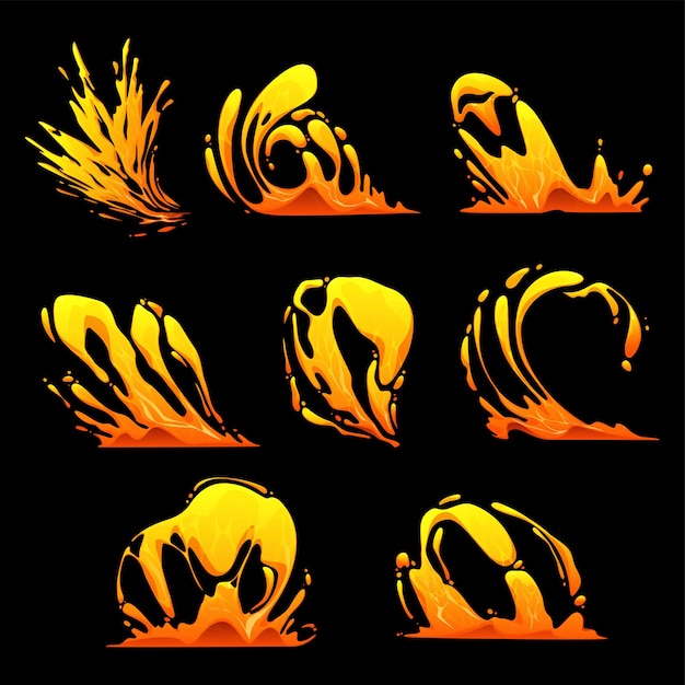 Vibrant Splash of Fiery Abstract Art Elements | Jiffy Designs