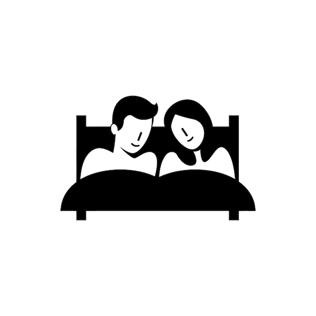 Intimate Silhouette of Couple Resting Together in Bed | Jiffy Designs