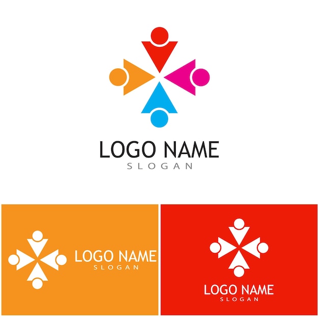 Vibrant Community Icon with Diverse People Silhouettes | Jiffy Designs