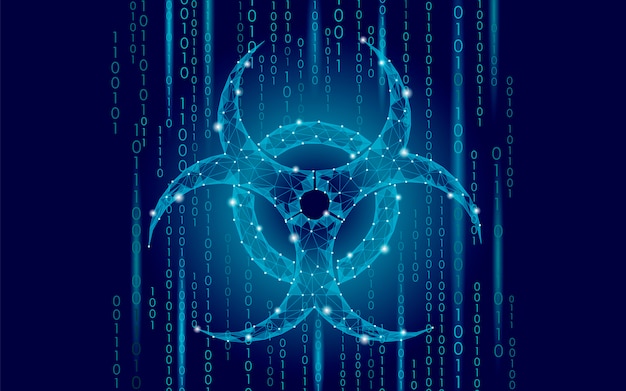 Captivating Cyberpunk Biohazard Emblem in Glowing Binary Code | Jiffy ...