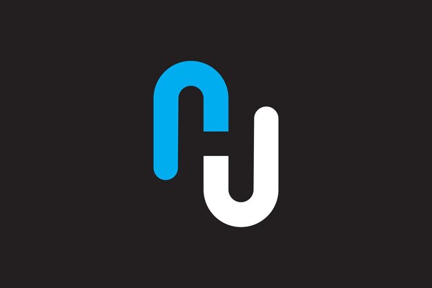 Sleek and Minimalist Monogram Logo in Blue and White | Jiffy Designs