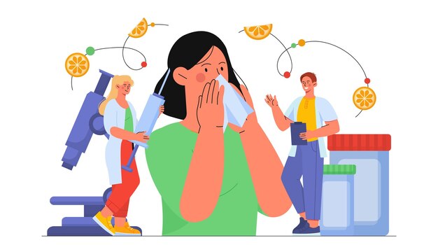 Vibrant Citrus-Inspired Illustration Depicting a Playful Workplace ...