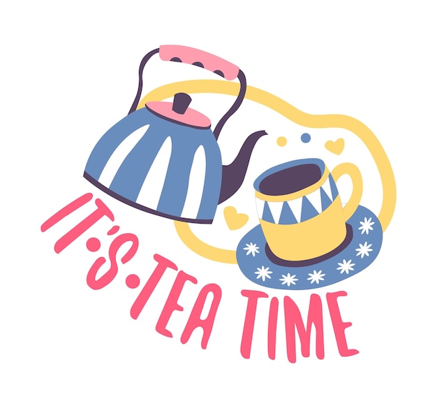 Vibrant Teapot and Teacup Illustration for Cozy Tea Time | Jiffy Designs