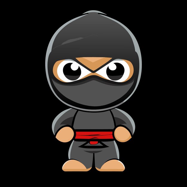 Charming Ninja Character with Expressive Eyes | Jiffy Designs