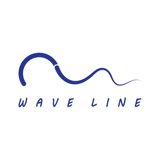Flowing Blue Wave Silhouette with Elegant Cursive Text | Jiffy Designs