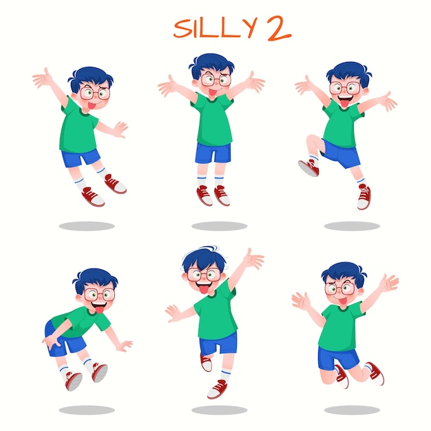 Playful Antics: A Cheerful Collection of Animated Boy Characters ...