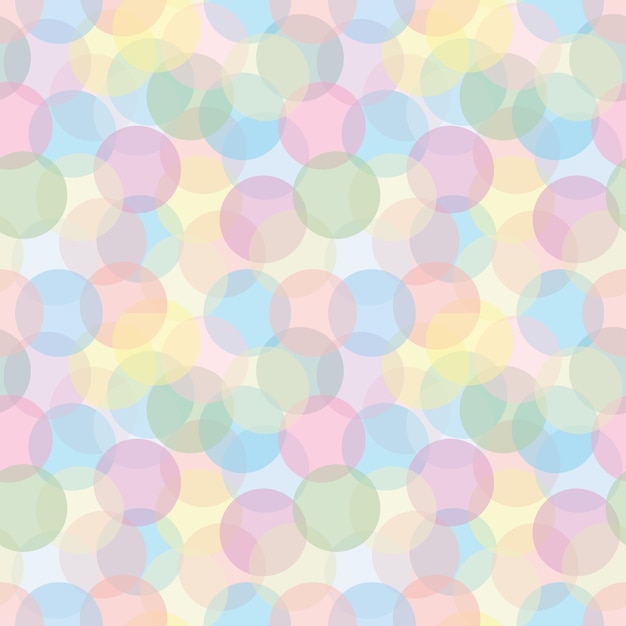Pastel Colored Overlapping Translucent Circles Pattern | Jiffy Designs